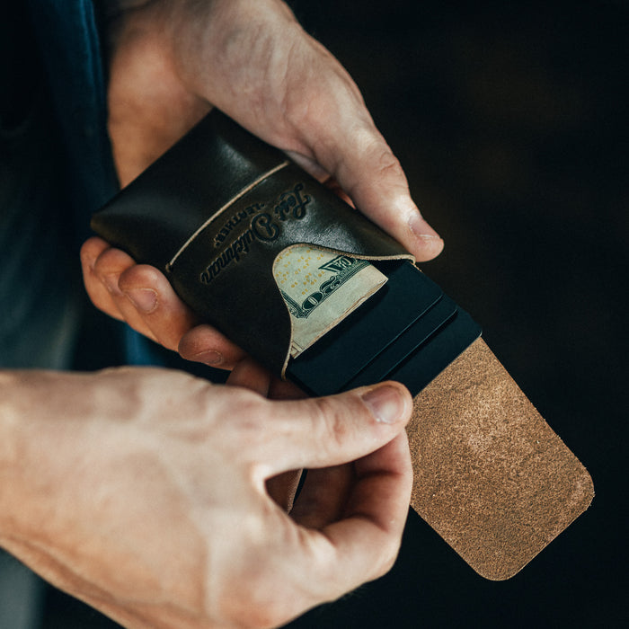 Mini Franklin Olive Card Holder | Lost Dutchman Leather