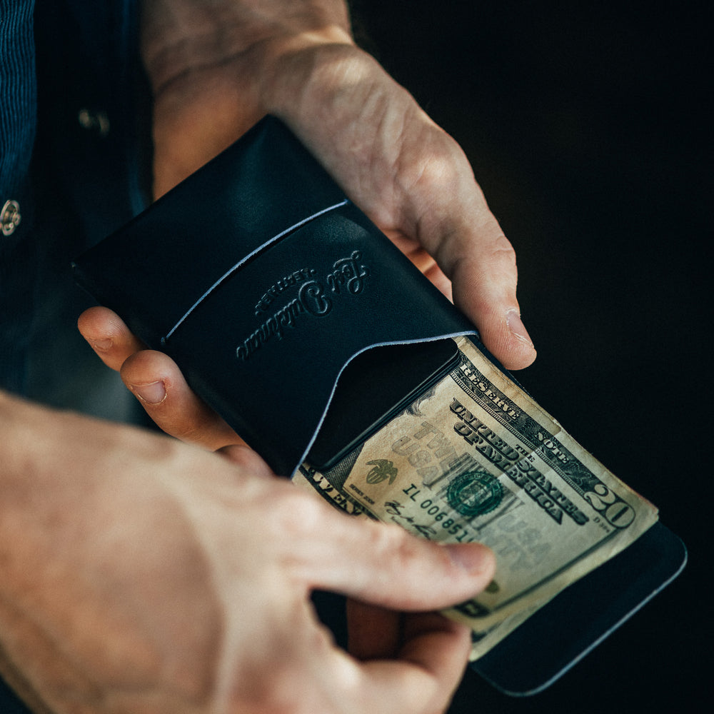Franklin Navy Bifold Wallet | Lost Dutchman Leather