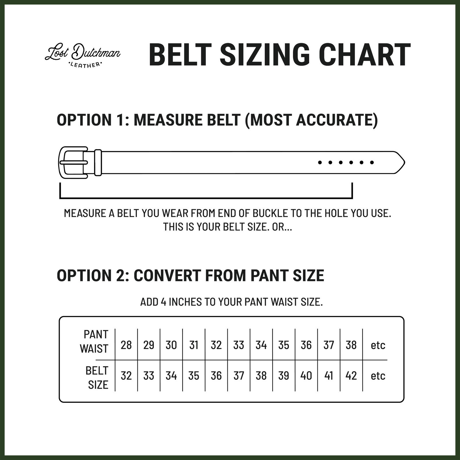 The Belt in Black | Lost Dutchman Leather