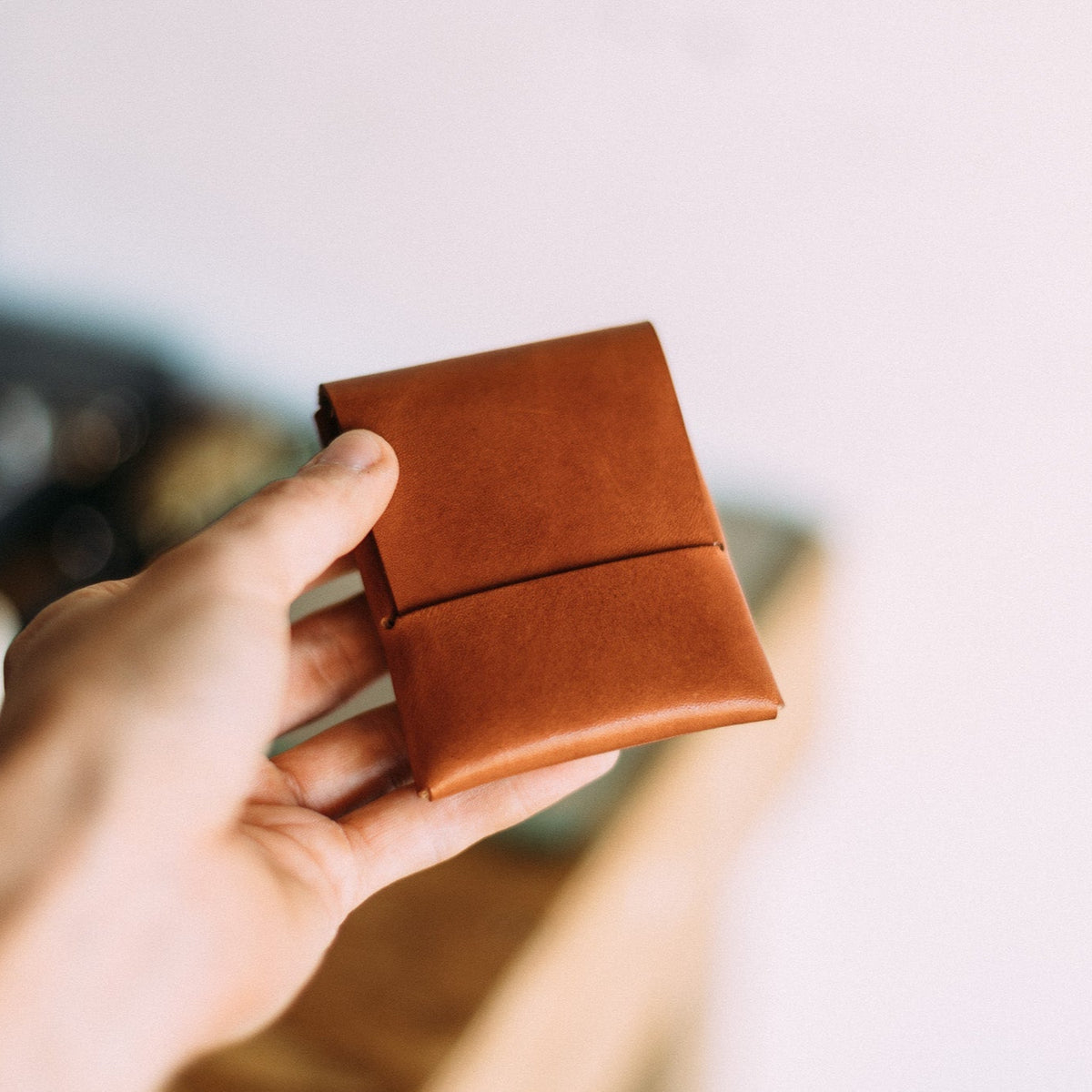 Handmade Leather Card Holder - The Franklin